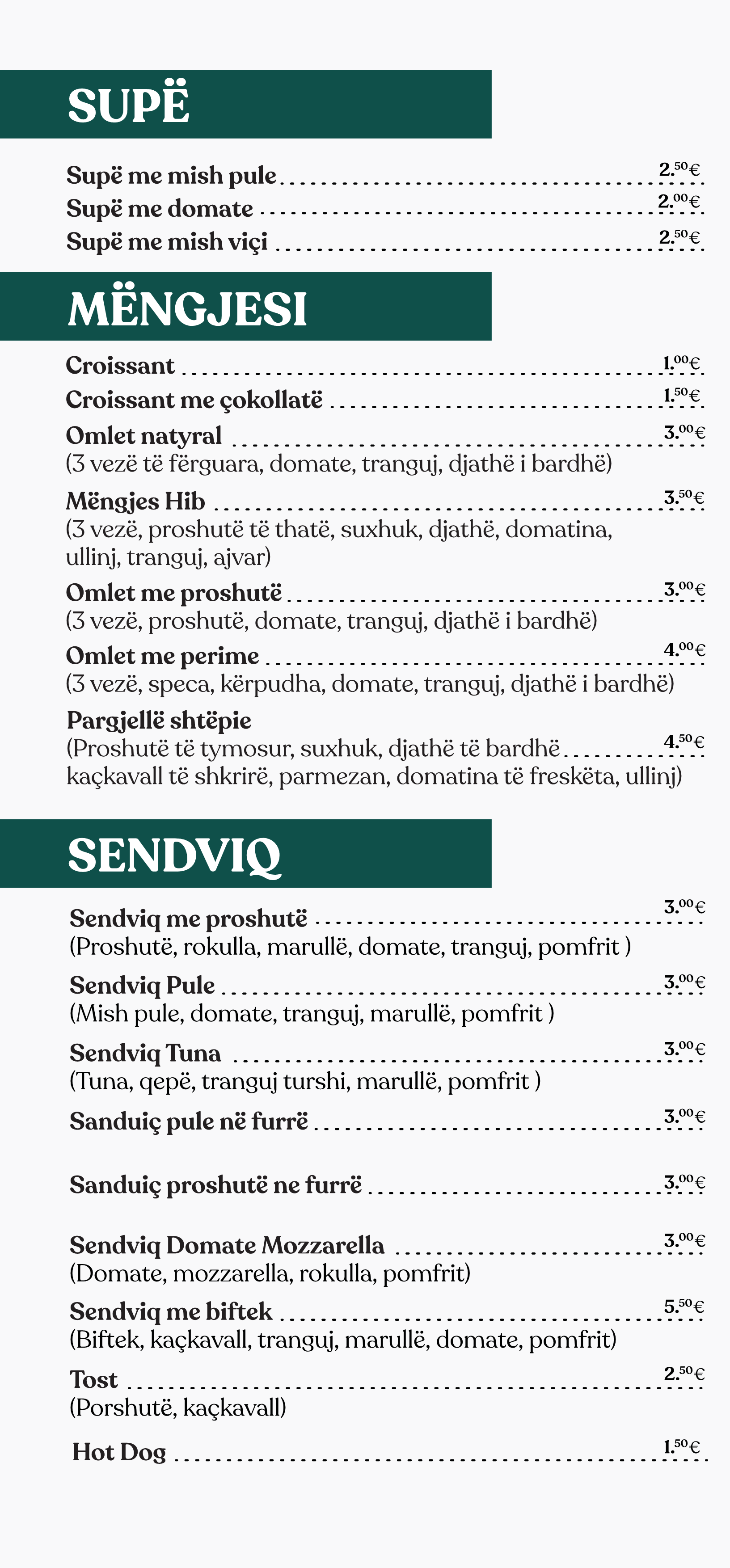 HIB Menu – HIB Petrol